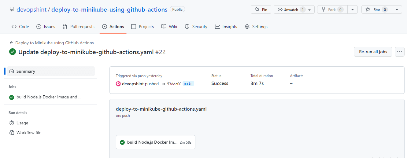 How to Deploy to Minikube using GitHub Actions