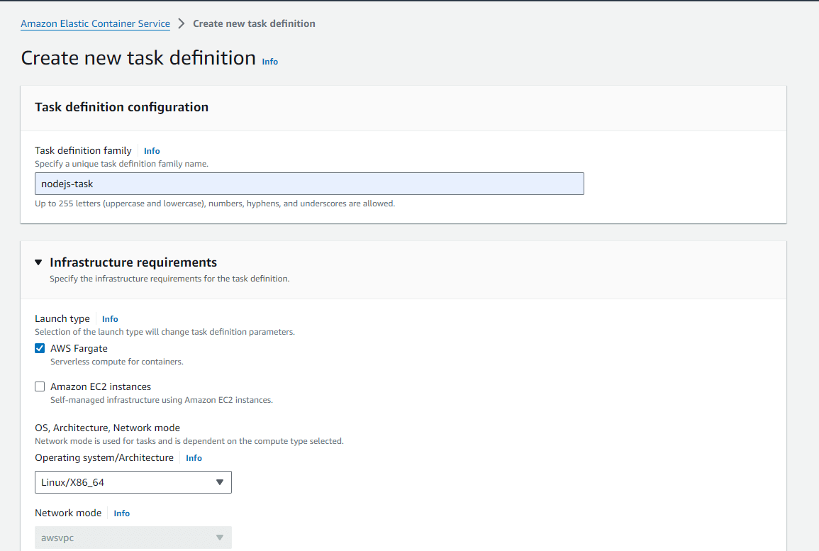 Deploy Node.js app on Amazon ECS and Fargate
