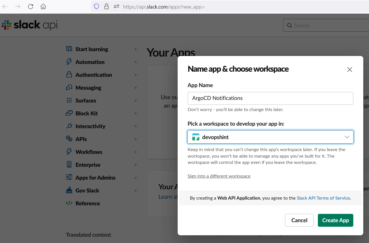 Integrate ArgoCD Notifications with Slack