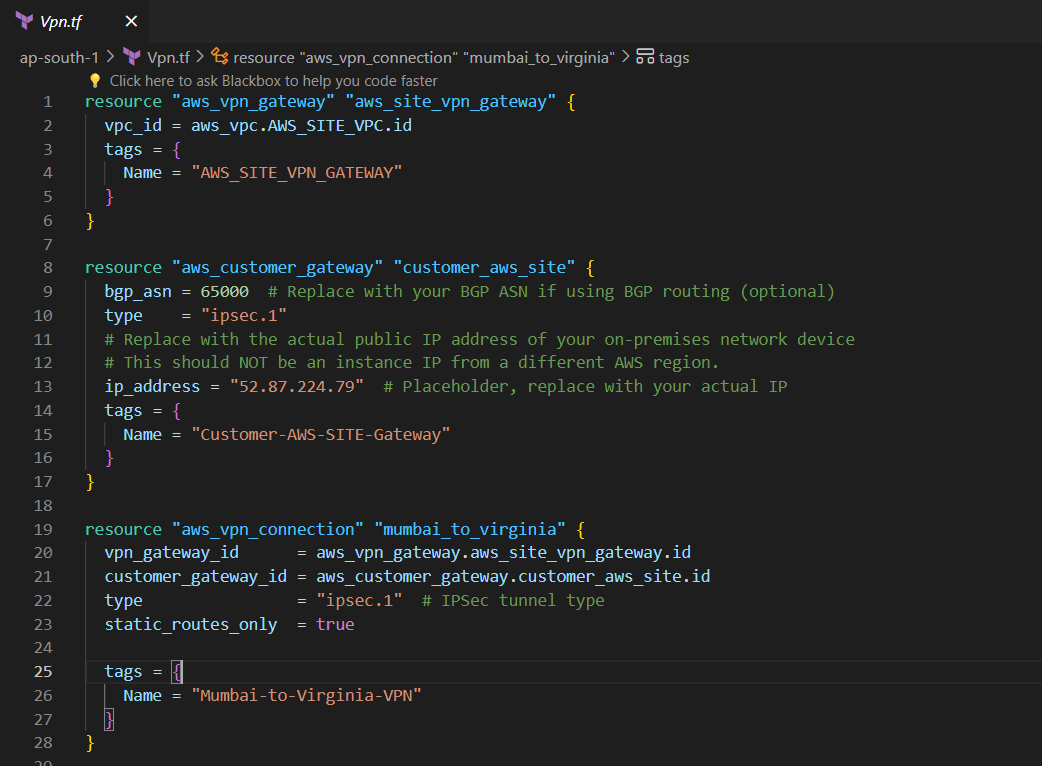 Setting Up AWS Site-to-Site VPN using Terraform