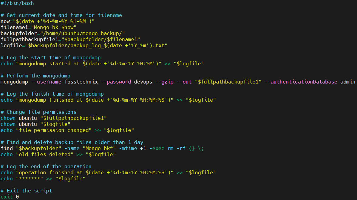 Mongodb Database Backup Using Shell Script