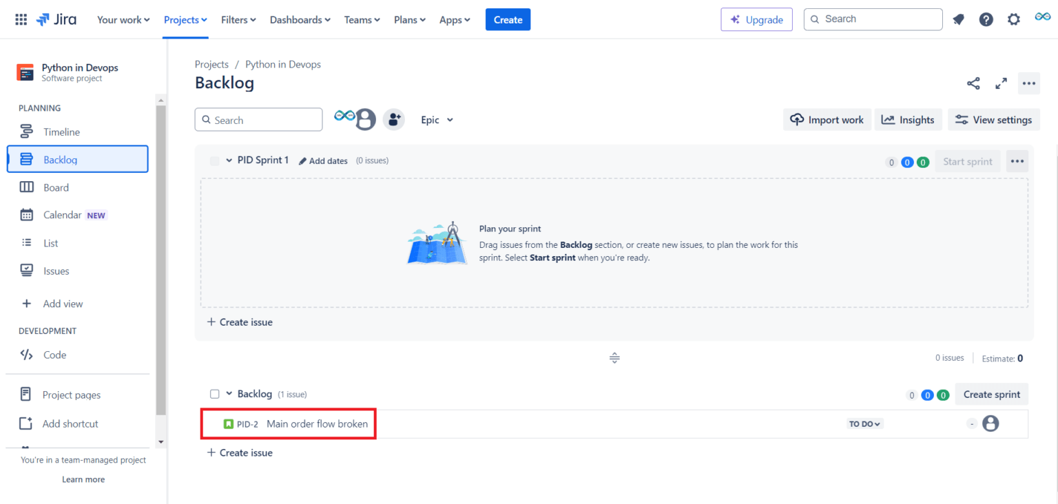 Python Script to Create Jira ticket