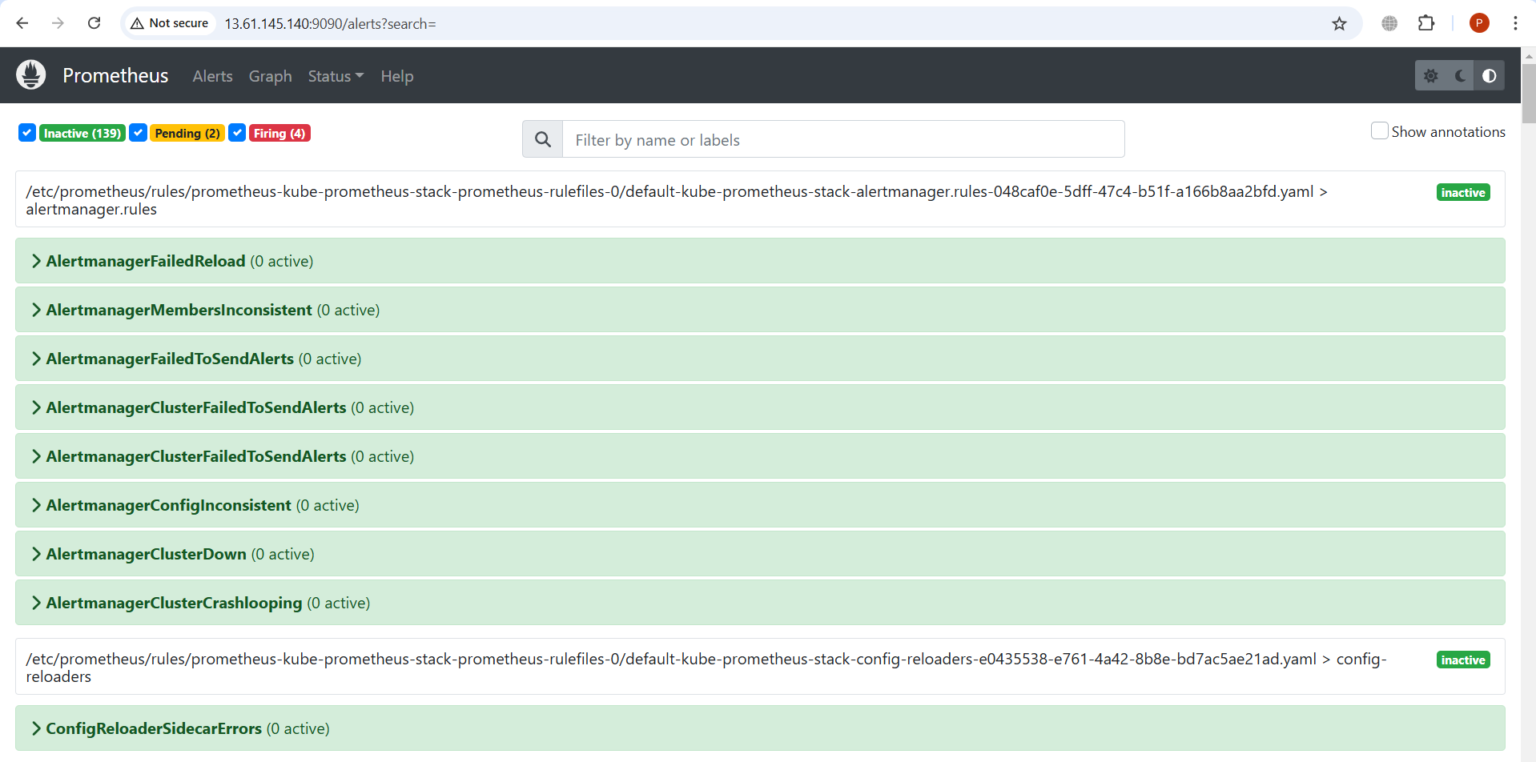 Set up Prometheus Alert Manager for Kubernetes Cluster with Custom Alerts