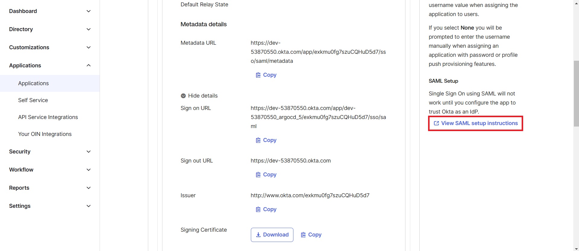 Configure Single Sign-On (SSO) for ArgoCD using OKTA
