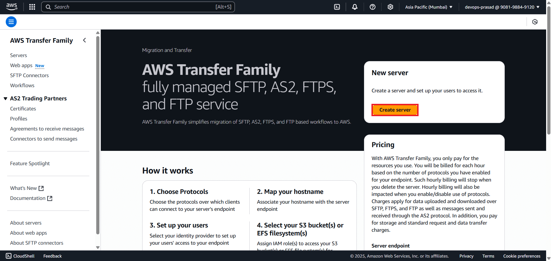 Secure SFTP Setup Using AWS Transfer Family