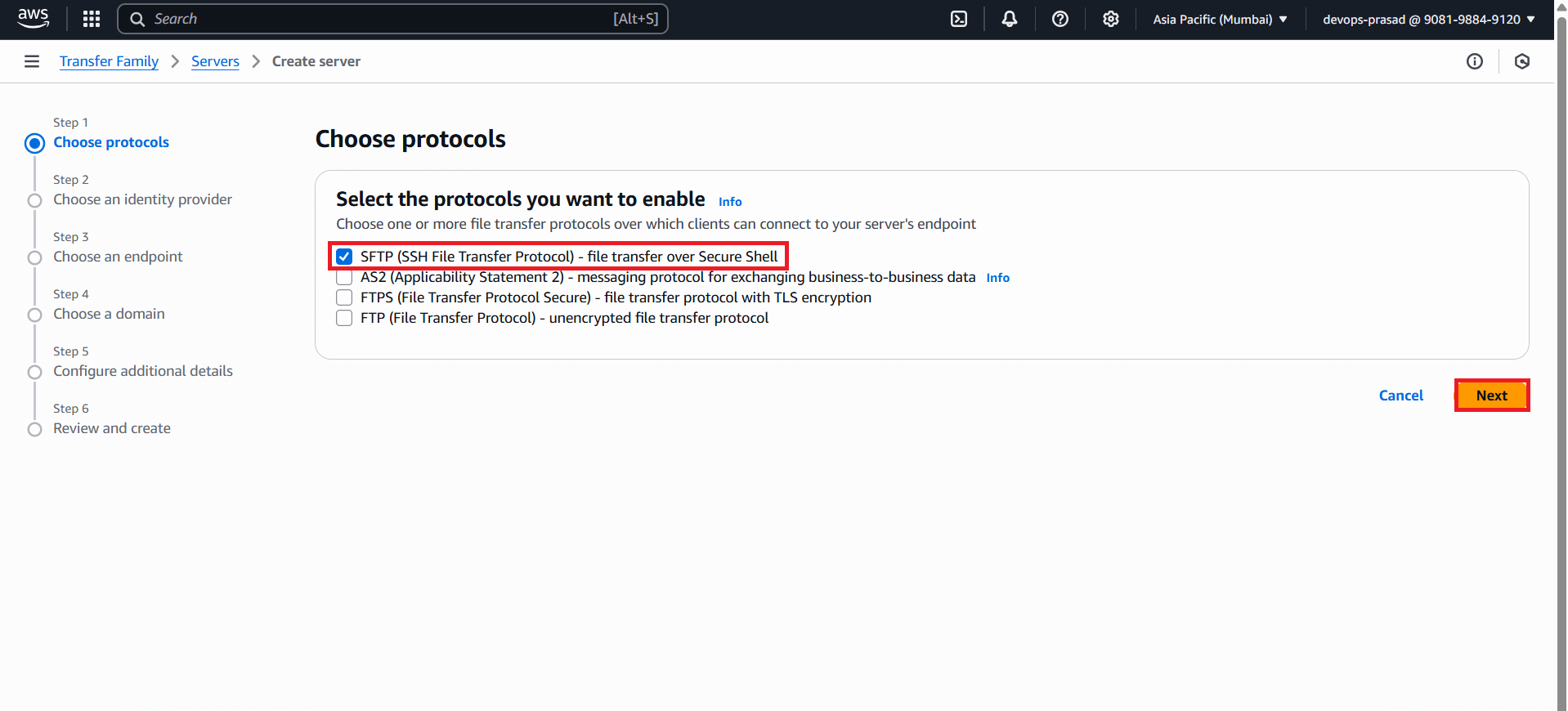 Secure SFTP Setup Using AWS Transfer Family