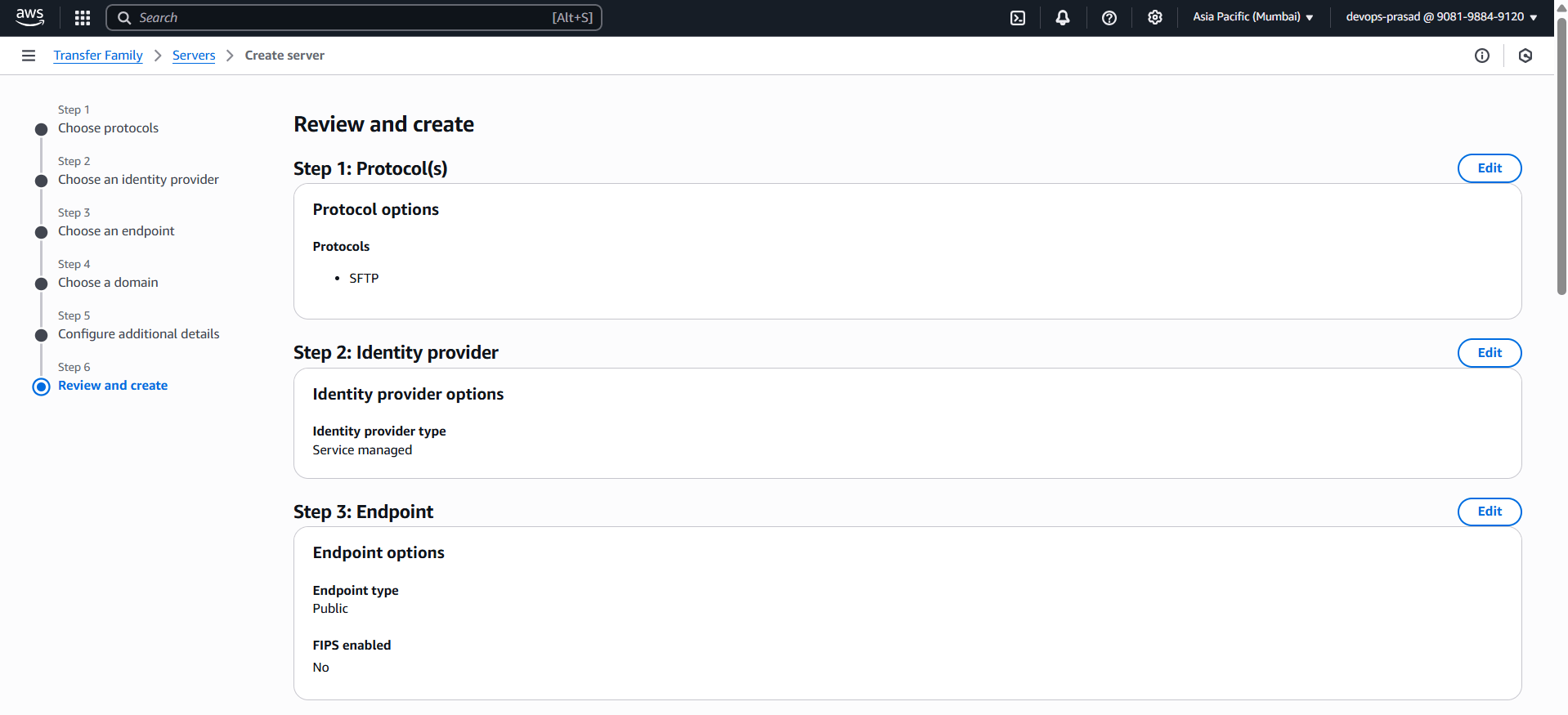 Secure SFTP Setup Using AWS Transfer Family
